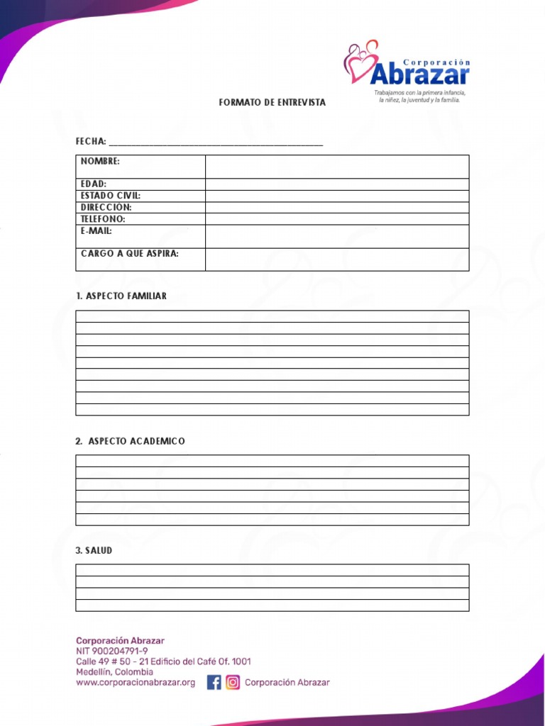 Formato de Entrevista | PDF