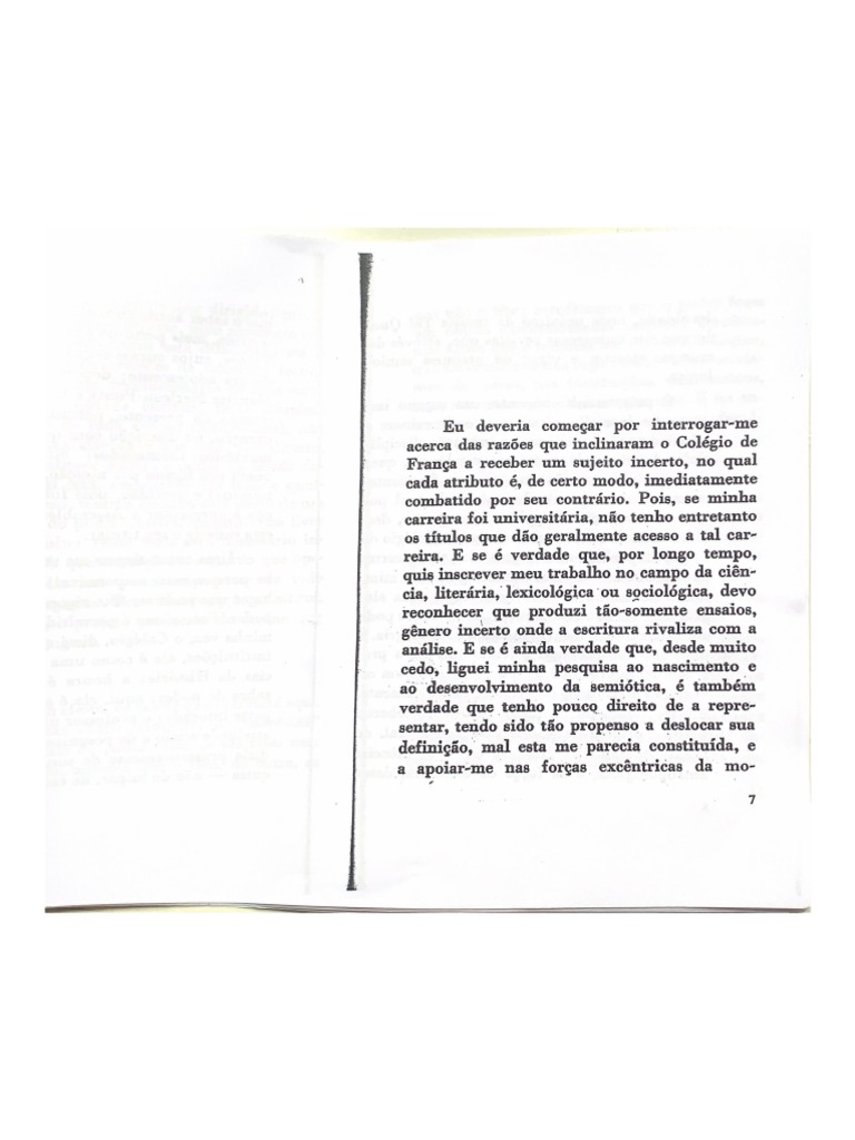 Aula - Roland Barthes | PDF