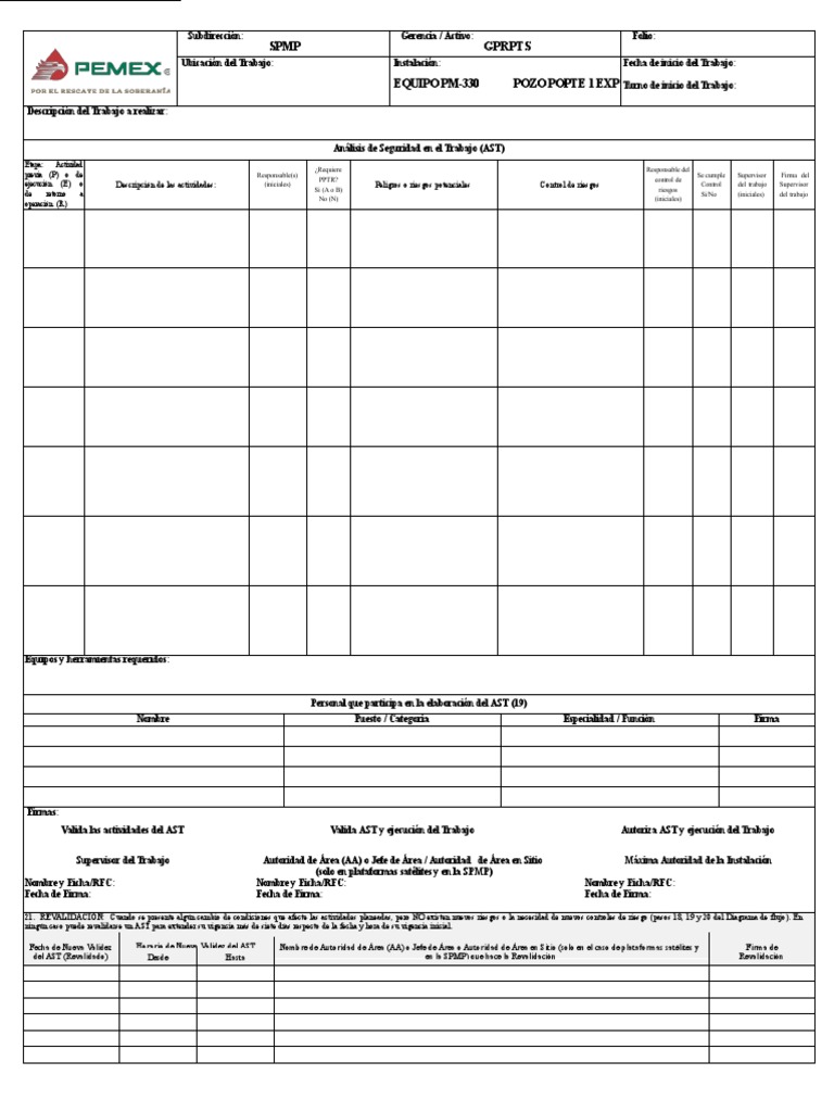FORMATO AST 2022 Largo. | PDF