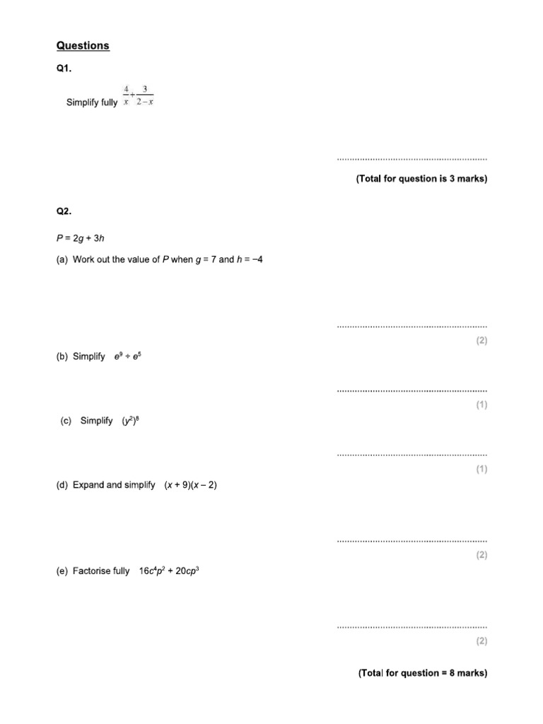 Igcse Mathematics Revision | PDF