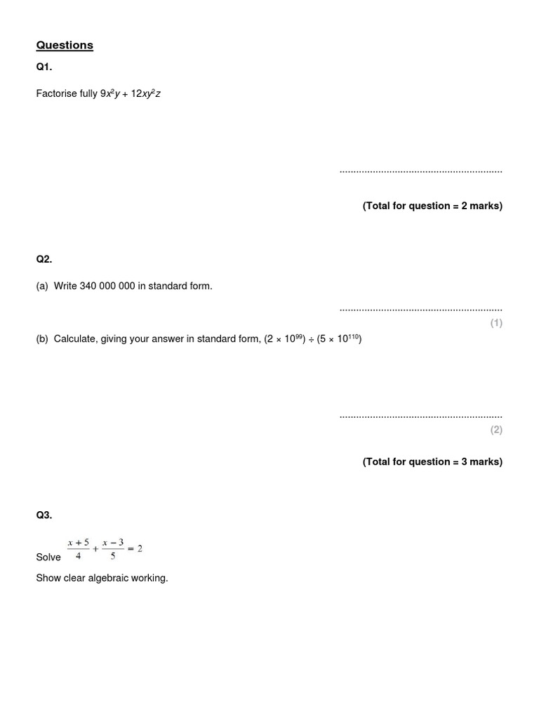 Revision 4 With Solutions PDF