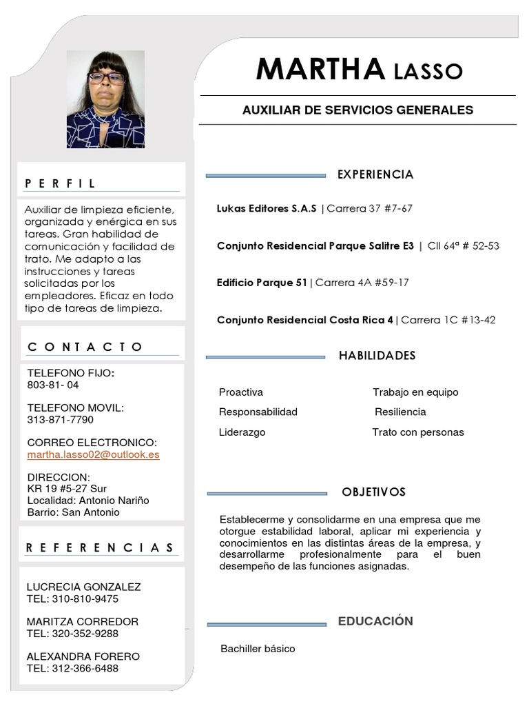 Martha Lasso CV | PDF