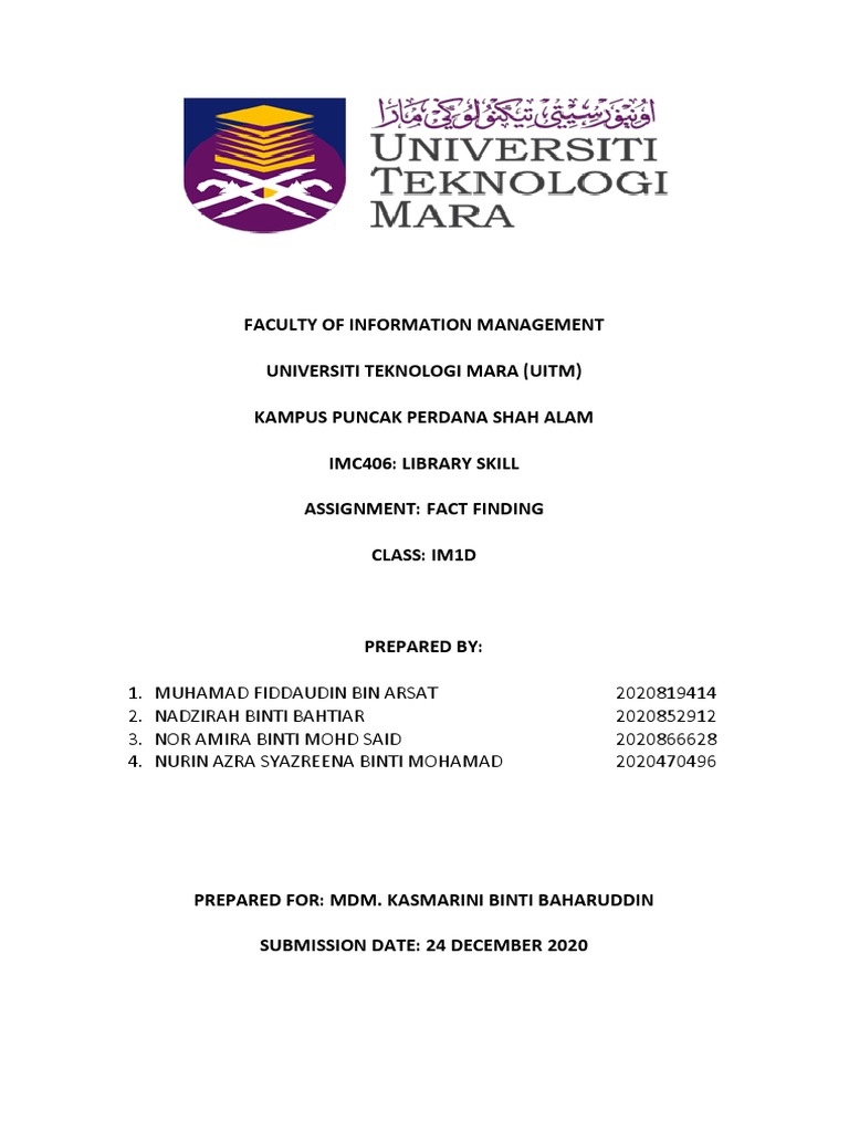 Imc 406-Fact Finding (24.12.2020) | PDF | Climate Change | Libraries