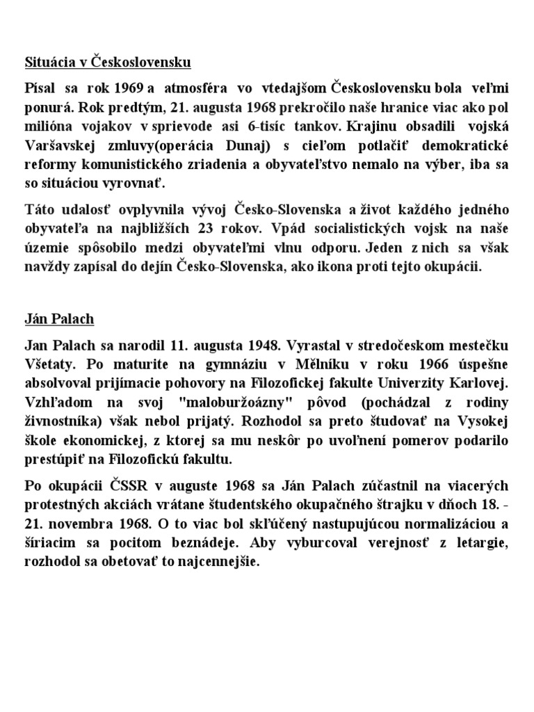 Jan Palach | PDF