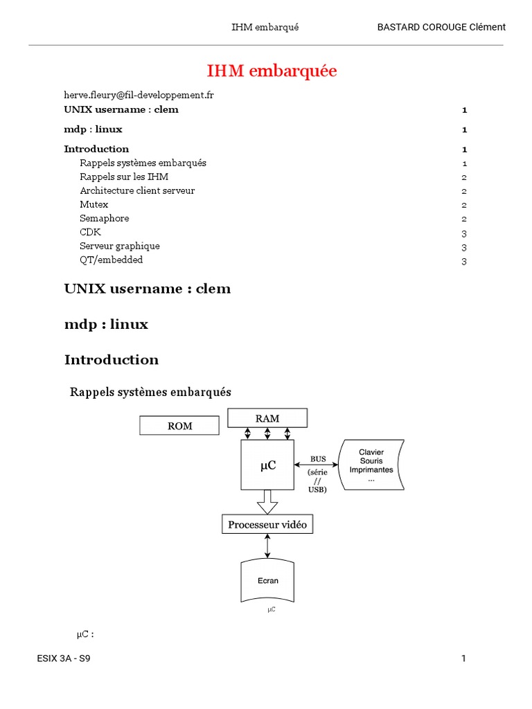 IHM Embarqué | PDF