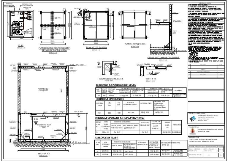 Pump Room + Balancing Tank STR Details 27.04.2023 | PDF | Components ...