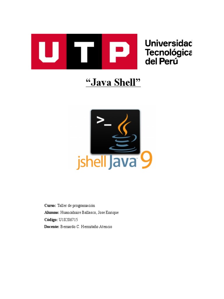JShell - José Huancahuire U18206715 | PDF | Computadoras