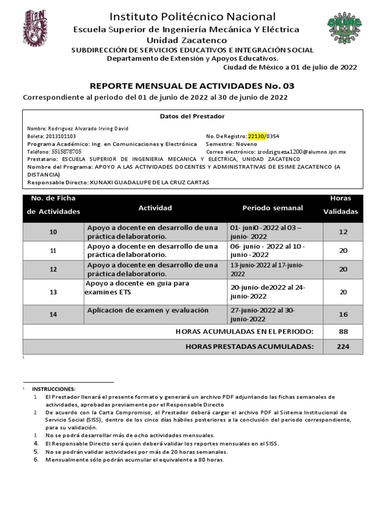 Reporte Mensual Completo 03 | PDF | Micrófono | Laboratorios