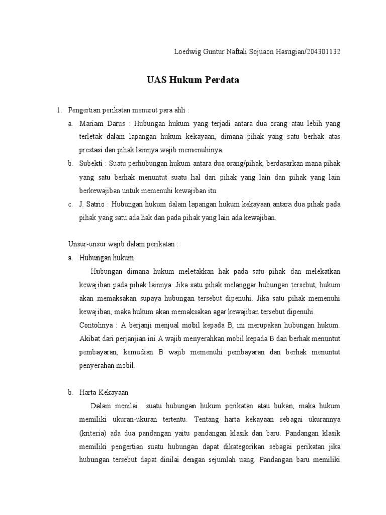 UAS Perdata | PDF