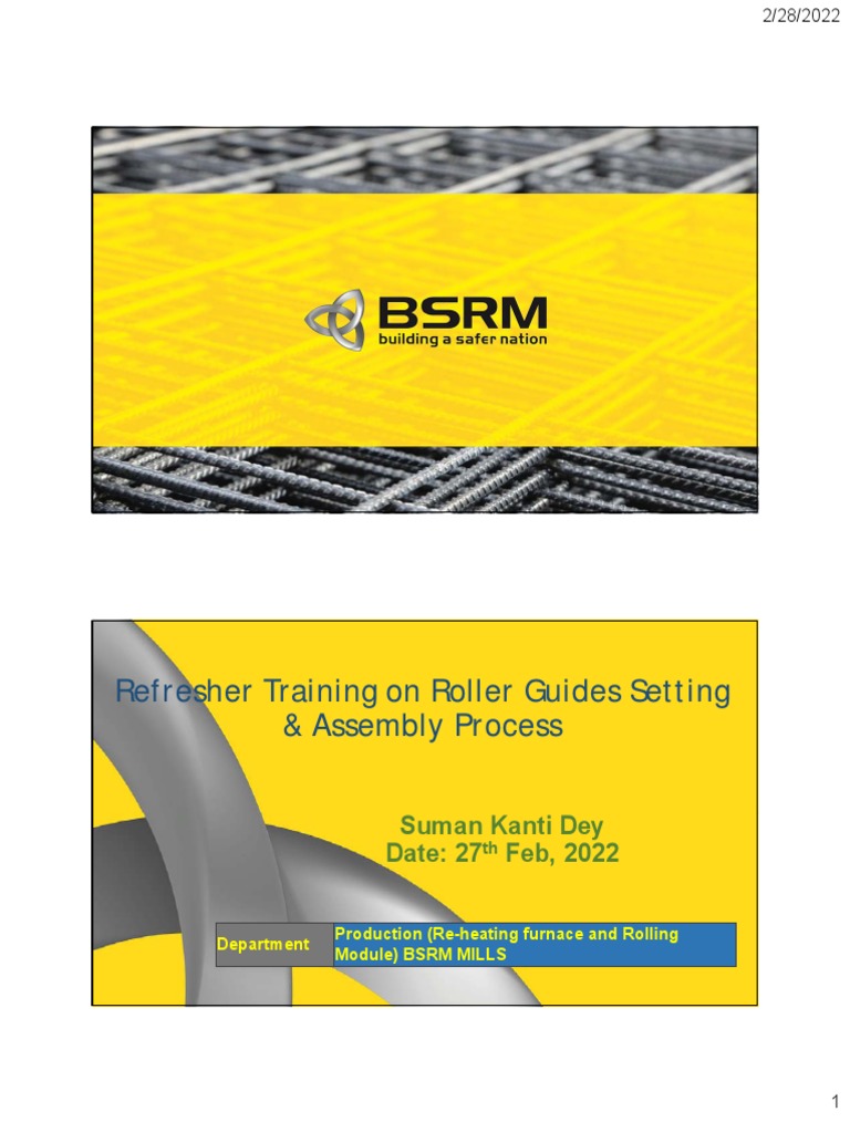 Roller Guide Assembly Training Refresher | PDF
