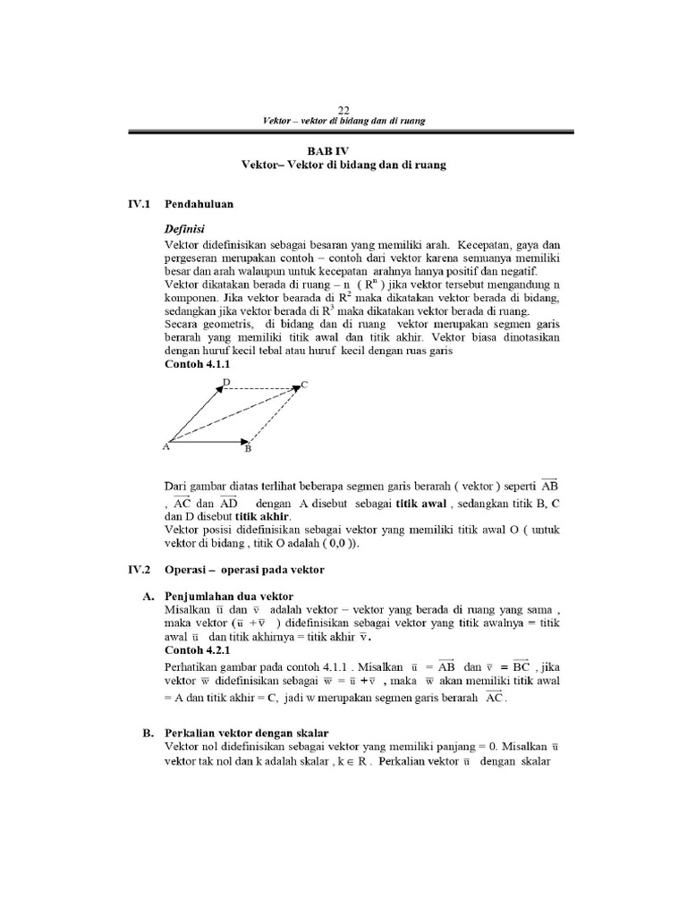 Aljabar Vektor 1 | PDF
