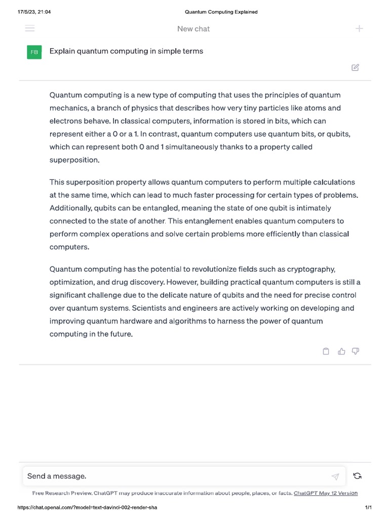 Quantum Computing in Simple Terms | PDF