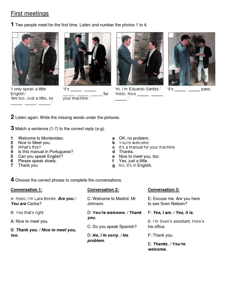 First Meetings | PDF