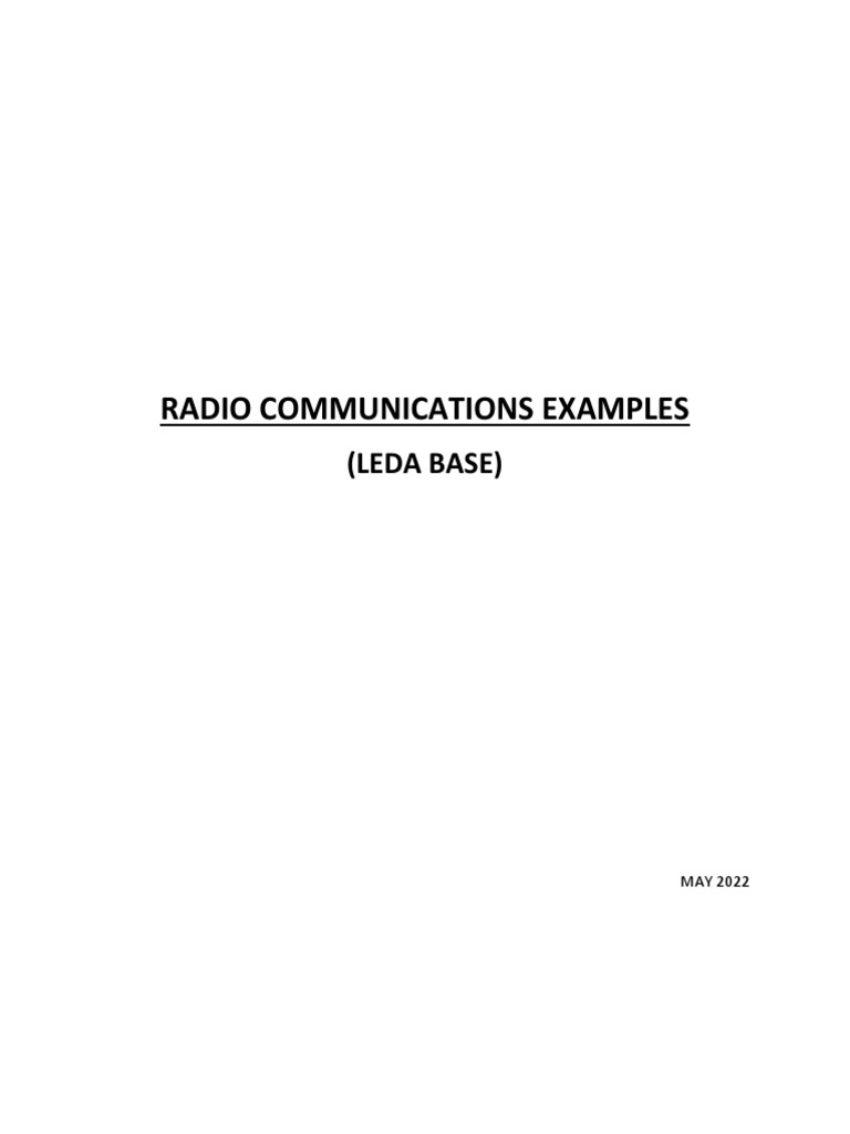 Radio Comms - Students Handout | PDF | Transponder (Aeronautics) | Air ...