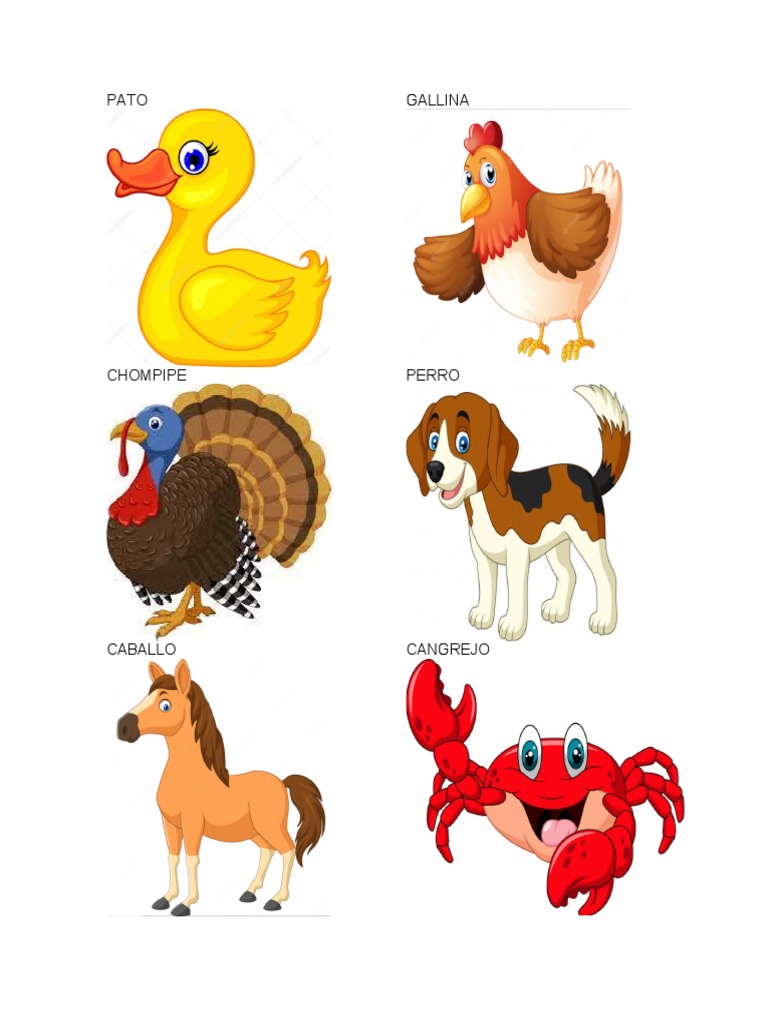 Pato Cangrejo Lagarto Chompipe Animados | PDF