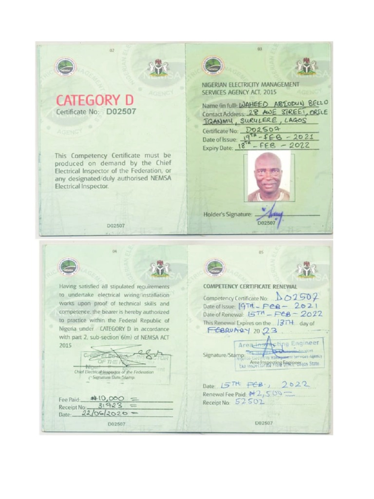 Contractor Certificate | PDF