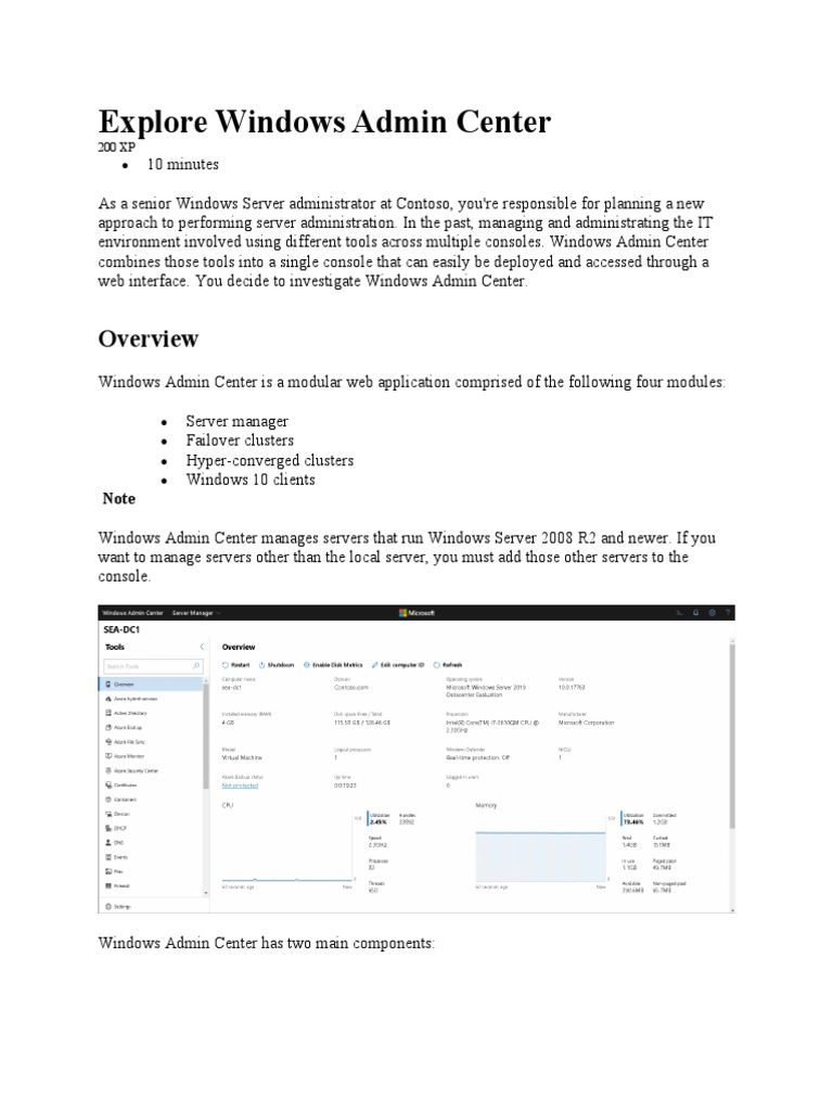 Describe Windows Server Administration Tools | PDF