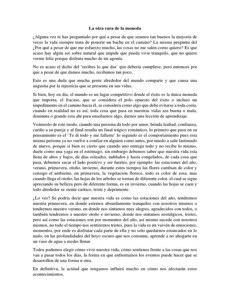 La Otra Cara de La Moneda-Libro | PDF