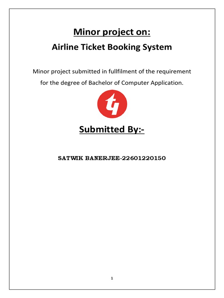 Airline Ticket Booking System Project | PDF