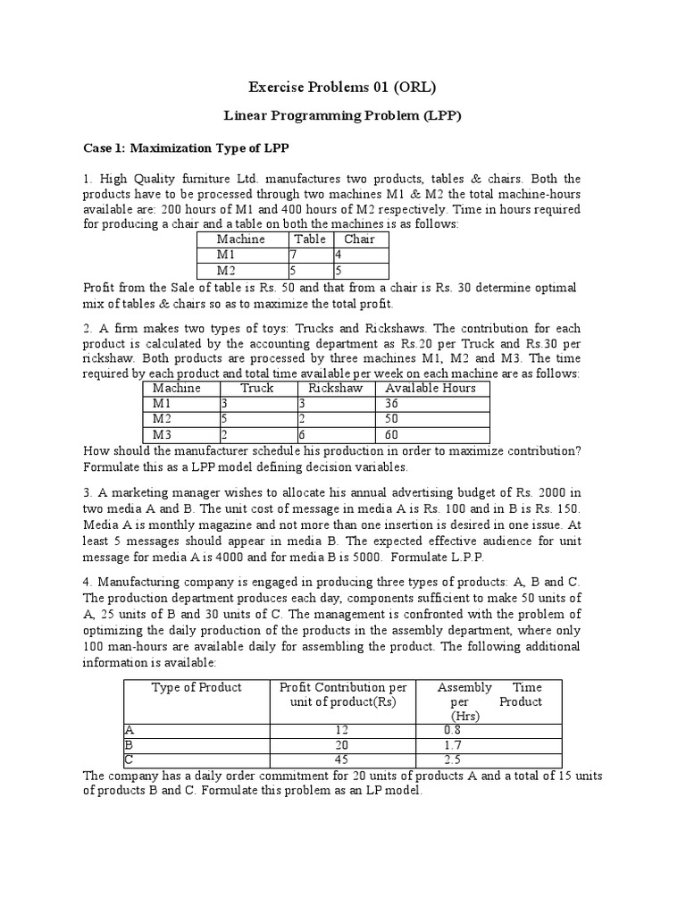 Exercise Problems 01 | PDF