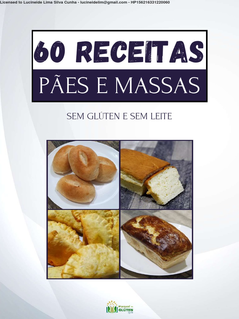 Ebook 60 Receitas de Pães e Massas | PDF | Pães | Doença celíaca