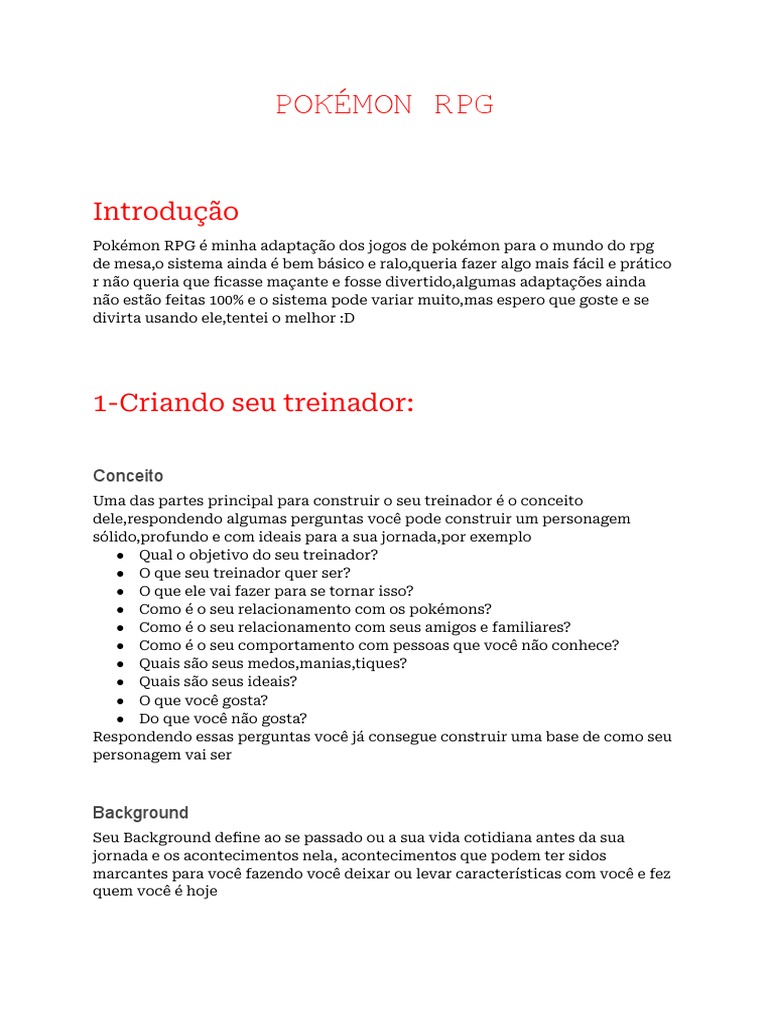 Pokémon RPG | PDF