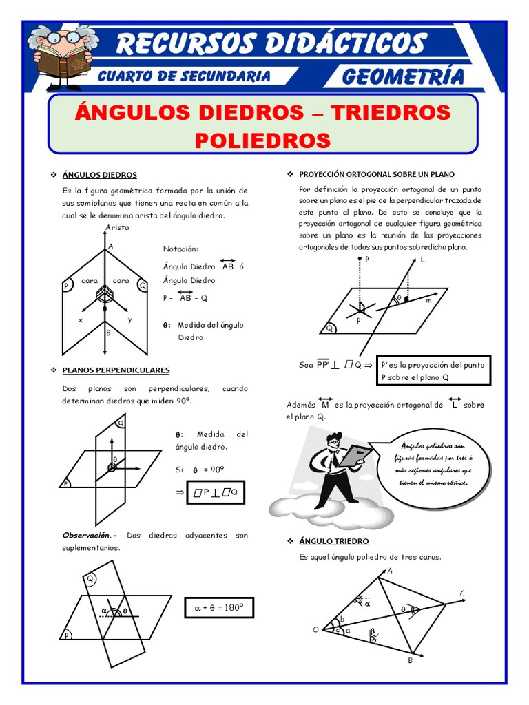 Ángulos Diedros y Triedros en Geometría | PDF