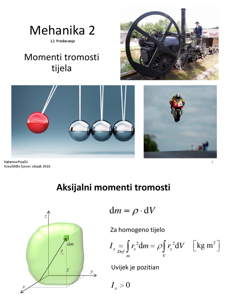 M2 - Predavanje 12 - Dinamika | PDF