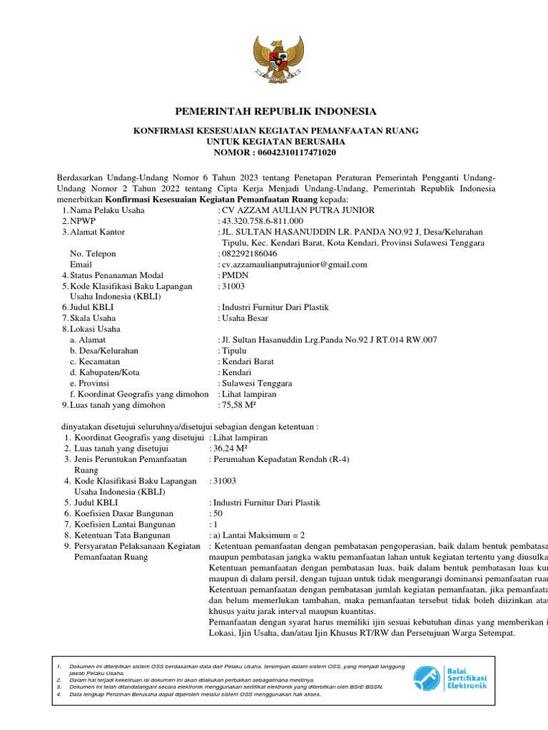 contoh kkkpr yg terbit 2 | PDF