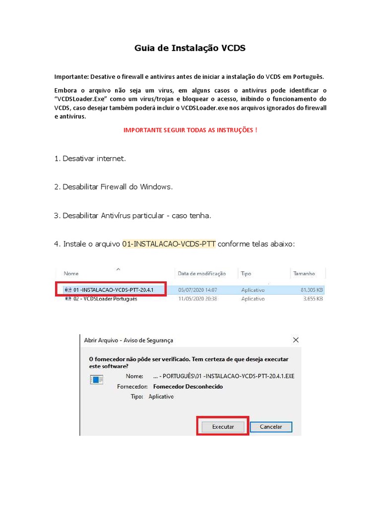 VCDS Instalação - Português | PDF