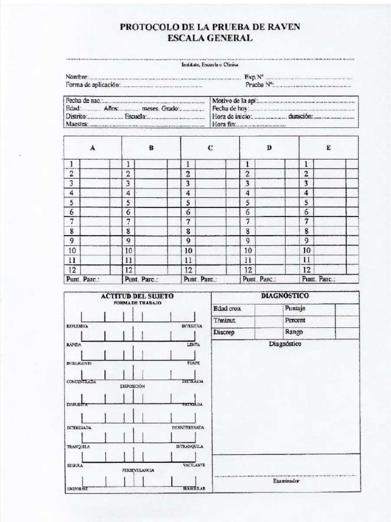 Protocolo Raven General | PDF