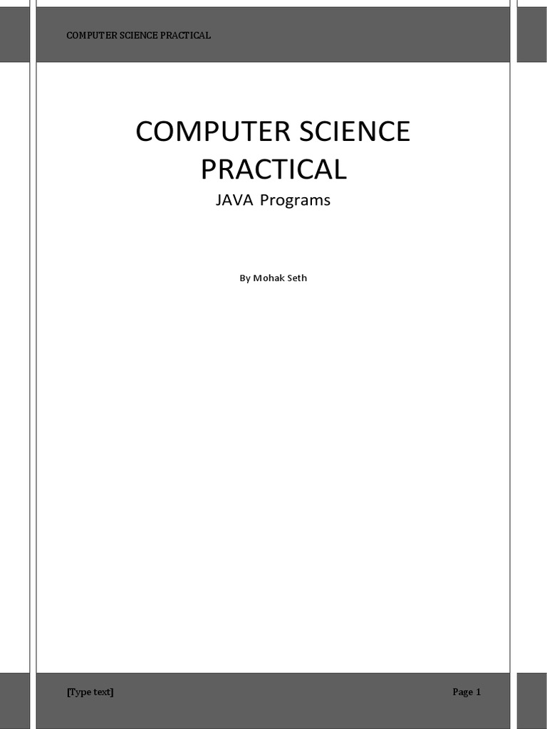 Computer Practical 2-1 | Download Free PDF | Integer (Computer Science) | Numbers