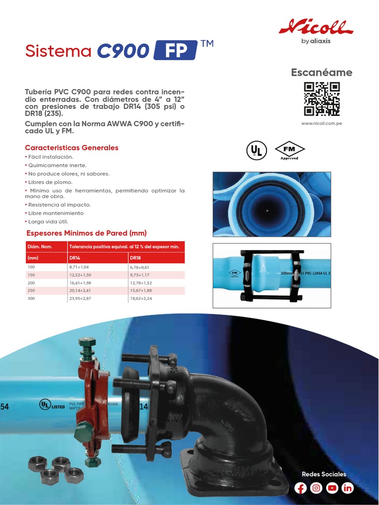 Ficha Técnica Sistema C900 FP Nicoll New | PDF