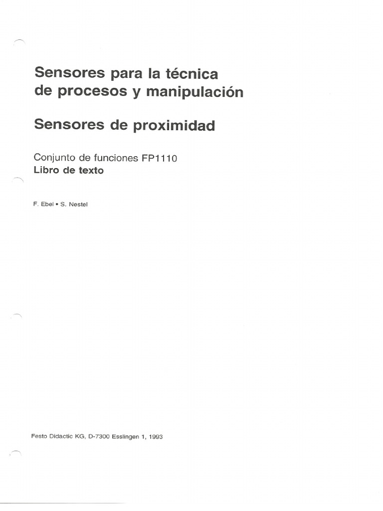FESTO Libro de Texto FP-1110 - Sensores para La Tecnica de Procesos y ...