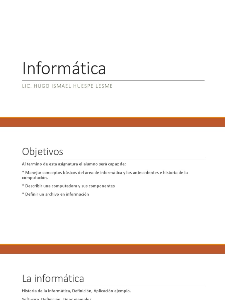 Introducción A La Informática | PDF | Informática | Hardware de la ...