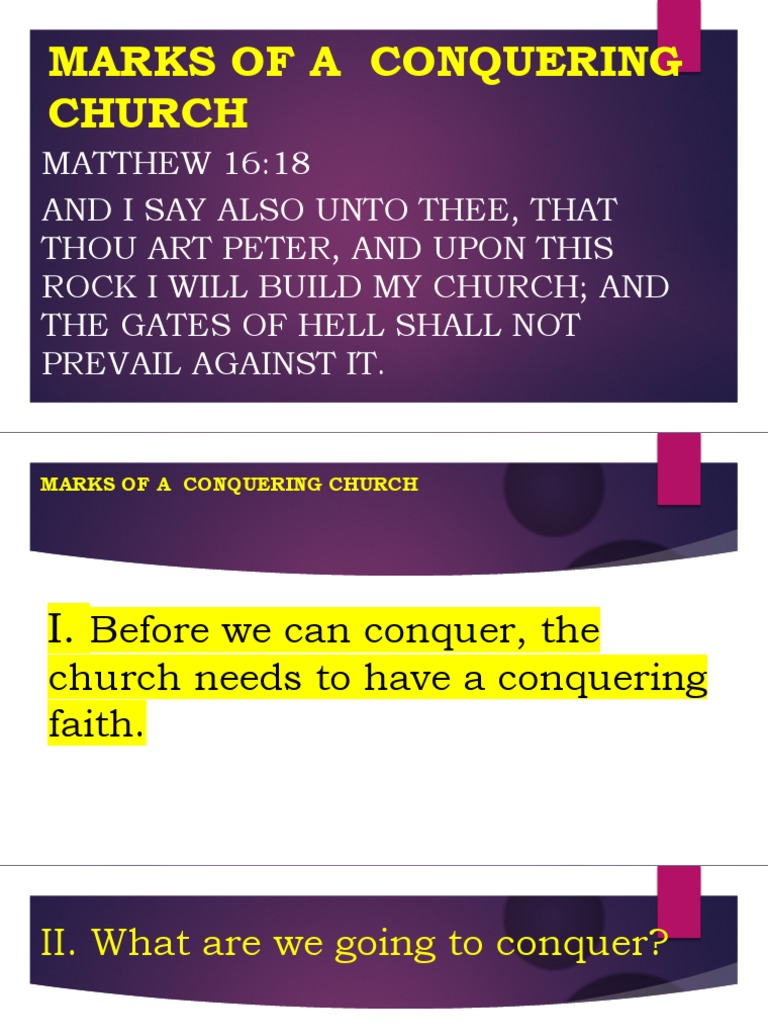 Conquering Church: Faith and Discipleship | PDF