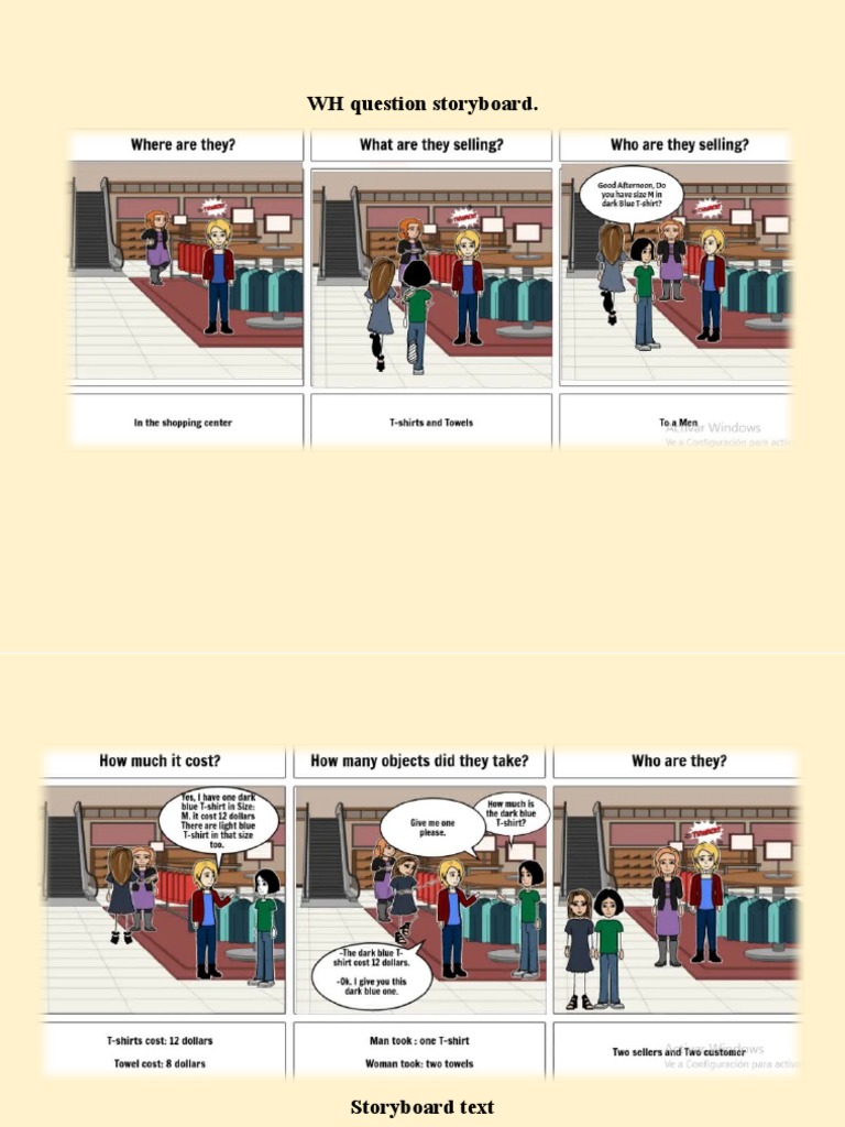 WH Question Storyboard | PDF