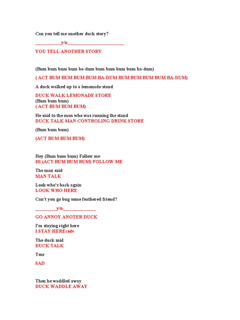 Duck Song 3 | PDF