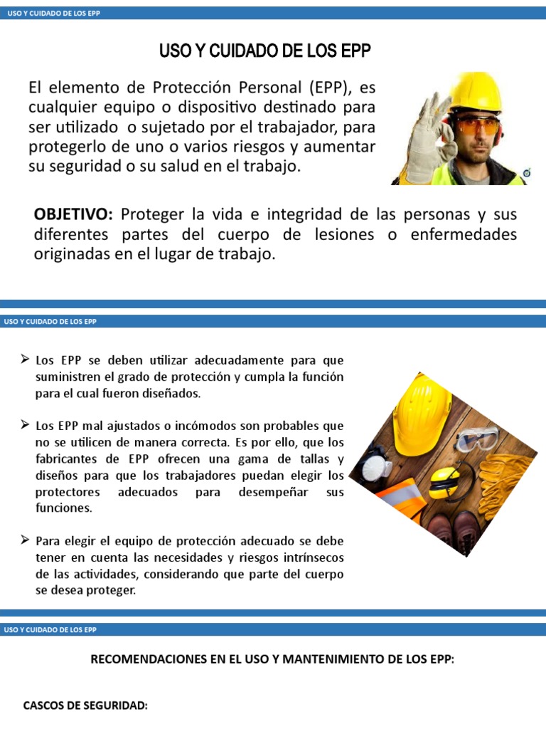 Uso y Cuidado de EPP | PDF