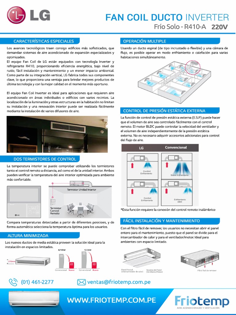 LG Fan Coil Unit Features and Benefits | PDF