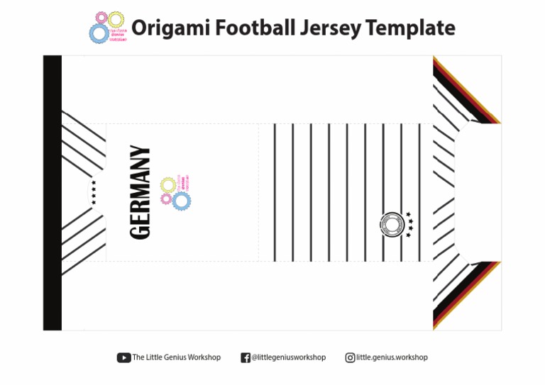 Origami Football Jersey Template | PDF