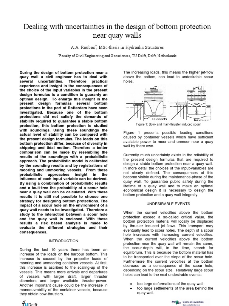 Quay Walls Design | PDF | Risk | Reliability Engineering