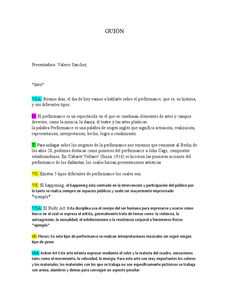 Guion Performance | PDF