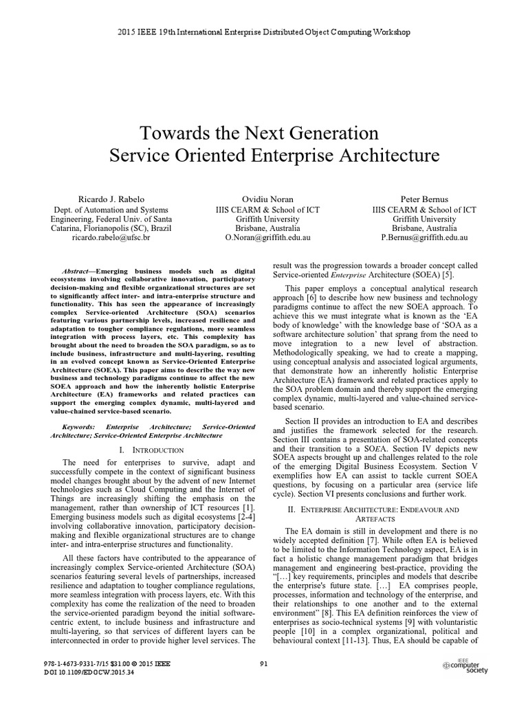 Service Oriented Enterprise Architecture | Download Free PDF | Service ... Service Oriented Enterprise Architecture | Download Free PDF | Service ...