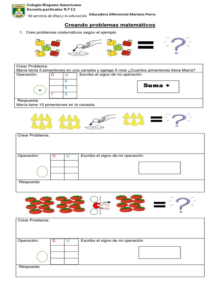 Crear Problemas Matematicos Segundo Basico | PDF
