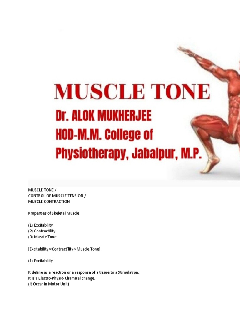 Muscle Tone and Contraction Physiology | PDF