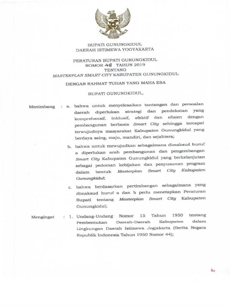Perbup Masterplan Smart City | PDF