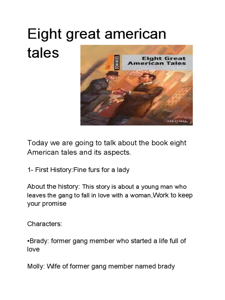 Eight Great American Tales | PDF | Menu