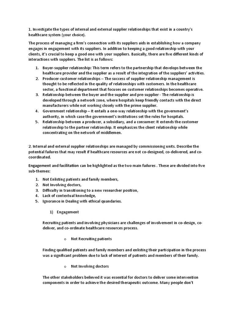 NHS Assignment. | PDF