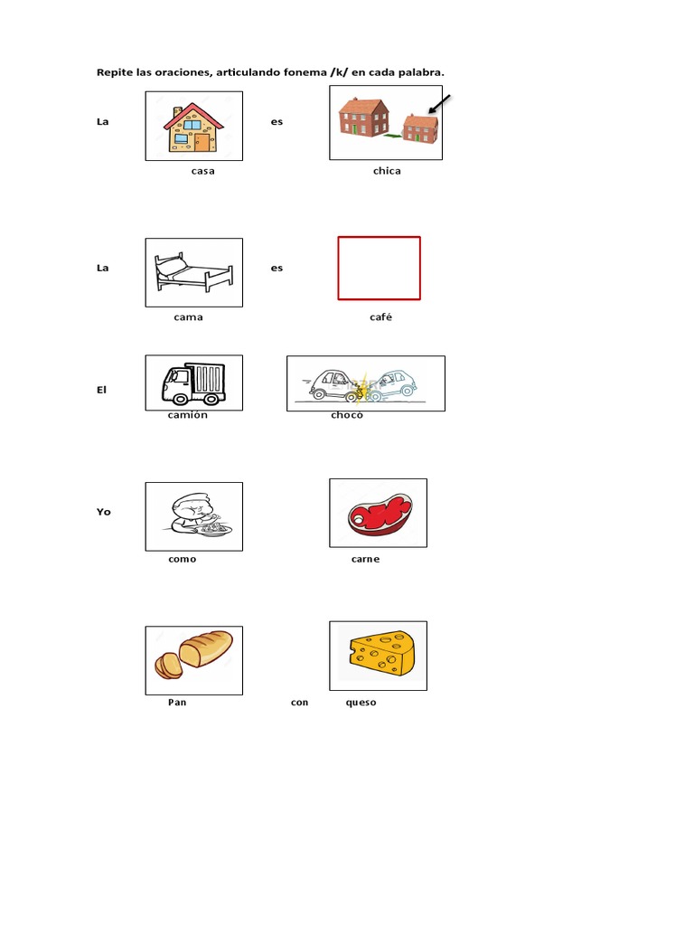 Ejercicios de articulación del fonema /k | PDF